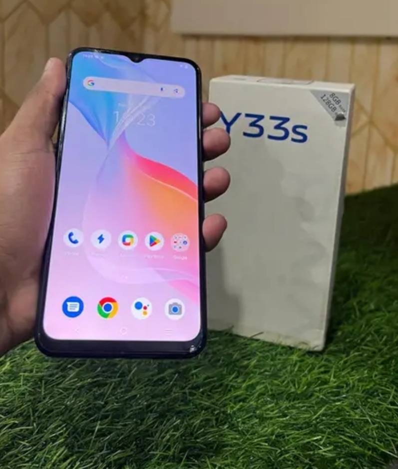 Vivo Y33s 8 GB Ram 128 GB PTA Dual Sim With Box & Charge